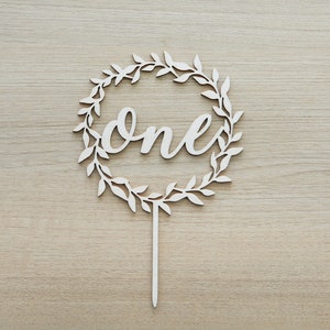 ONE CAKE TOPPER - Wood Cake Topper - Birthday Cake Topper - Ready to ...