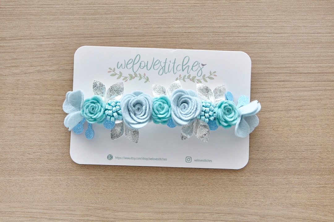 Frozen Elsa Crown Floral Headbands - Newborn Headbands - Felt Flower ...