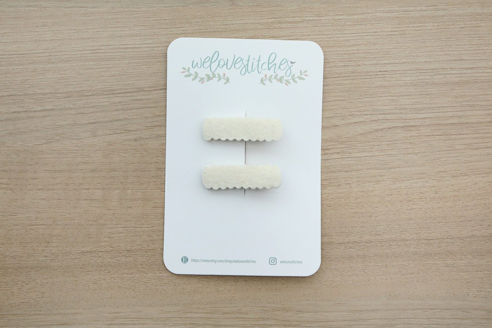 Build Your Own Bar Clip Set / Wool Felt Scallop Bar Hair Clip | Etsy