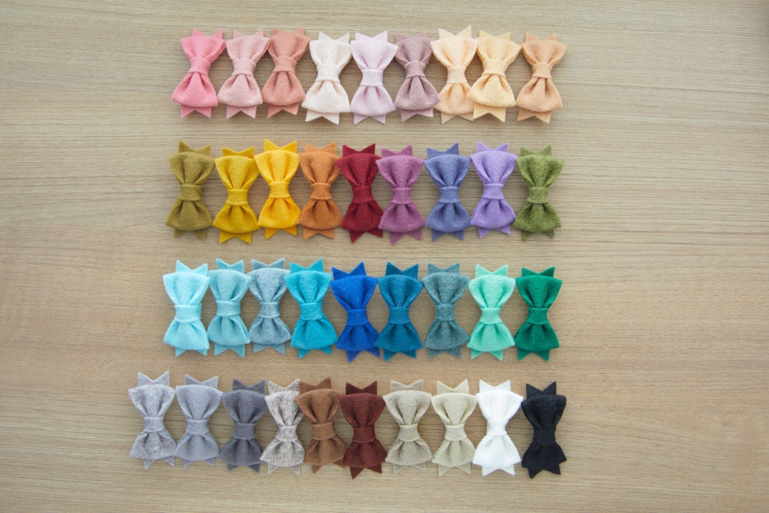 Build Your Own Felt Bow Clip Set/bow Hair Clip - Toddler Hair Clip ...