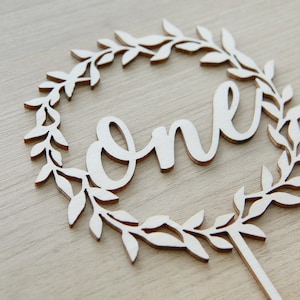 ONE CAKE TOPPER - Wood Cake Topper - Birthday Cake Topper - Ready to ...