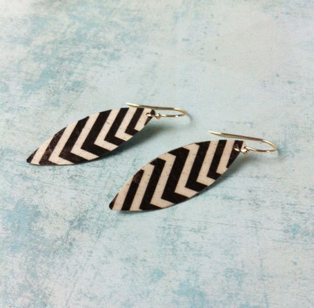 Boho Earrings - clip on earring - boho chic - paper earrings ...