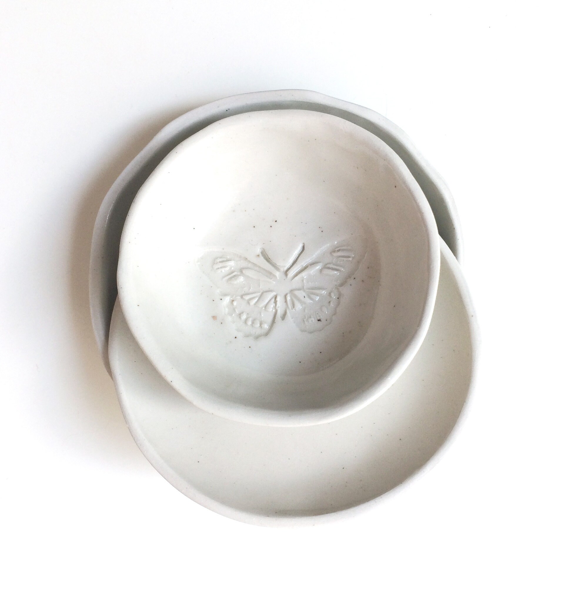 Modern jewelry dish set - small trinket dish - nature ring holder ...