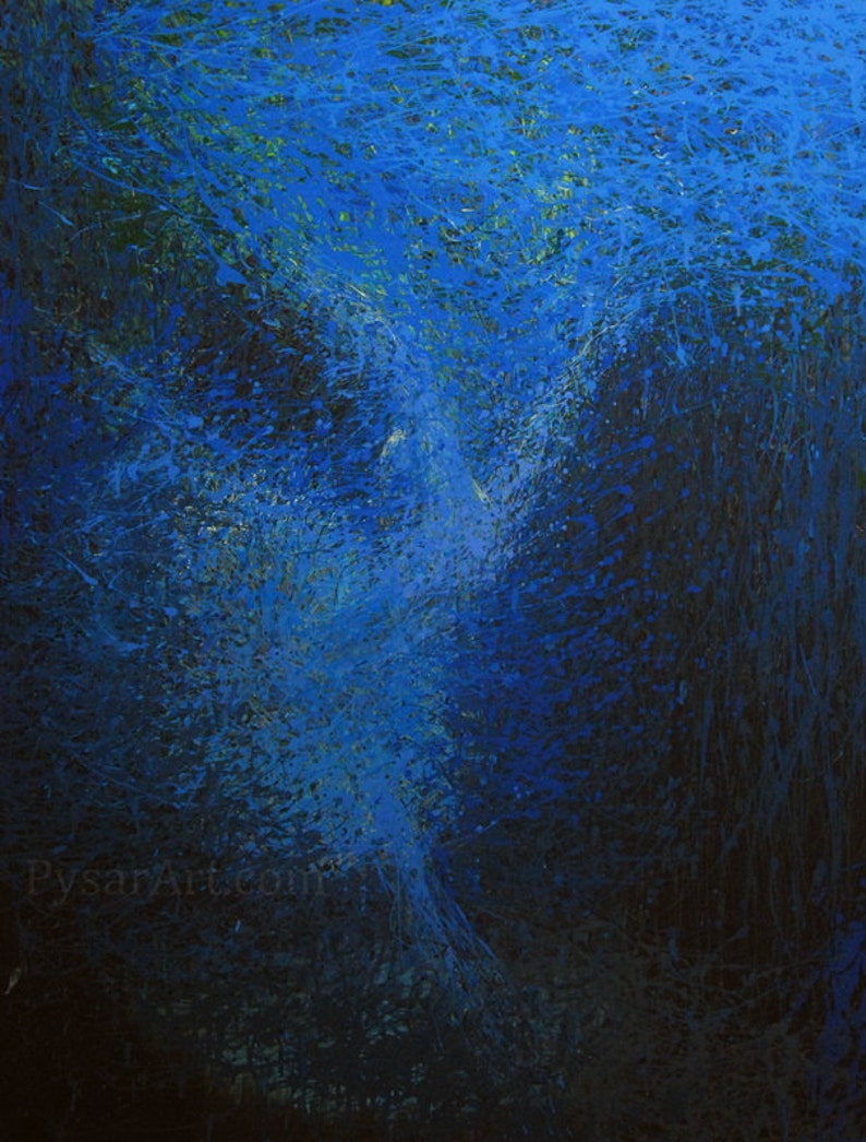 Abstract Art Print Cobalt Blue Canvas Art Giclee Art Print - Etsy