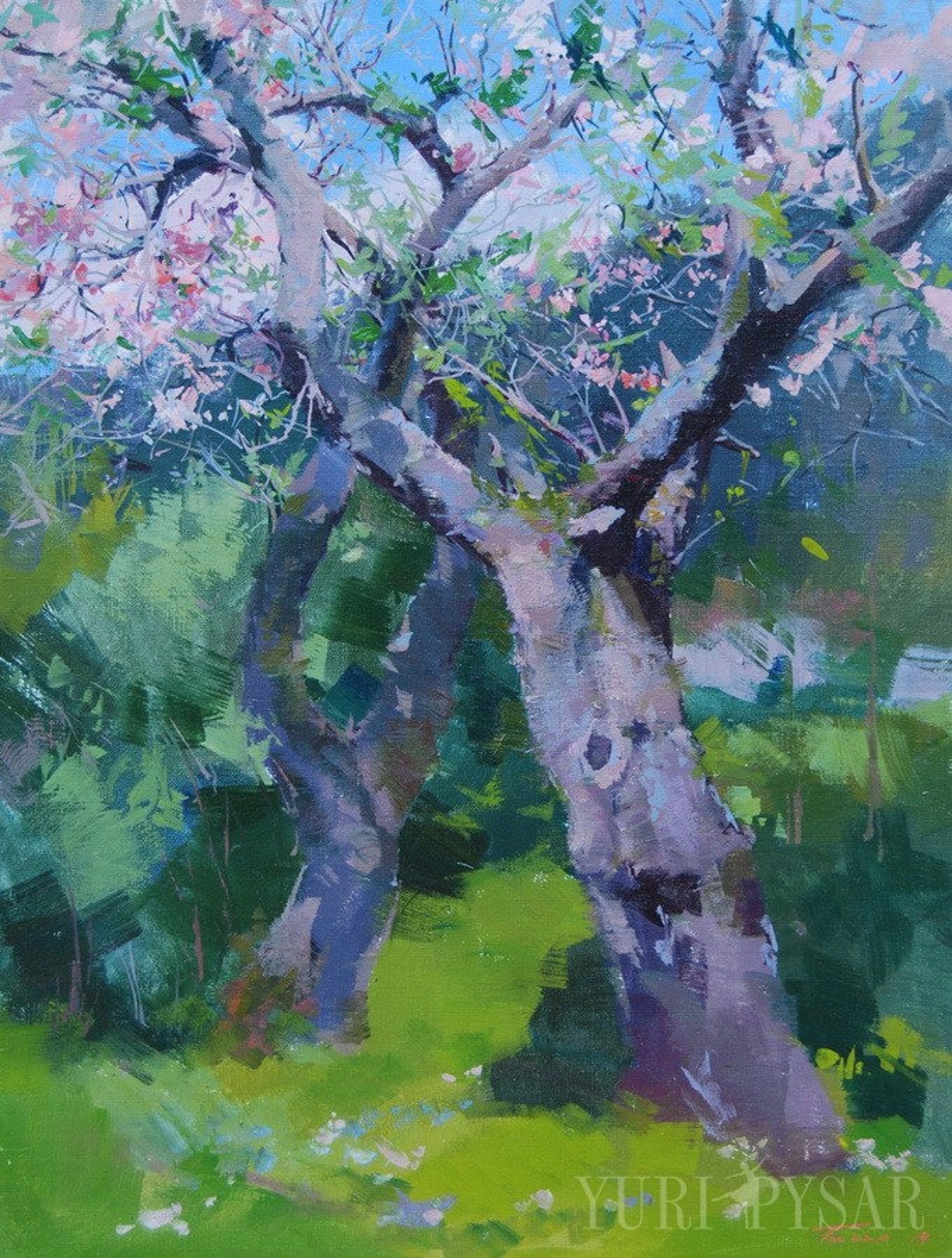 Impressionist Painting Landscape Oil Painting of Spring Trees - Etsy