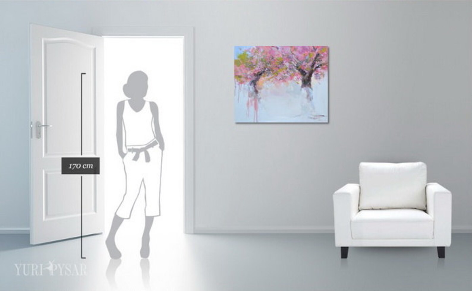 Contemporary Art Print, Pink Abstract Canvas Print, Tree Canvas Art ...