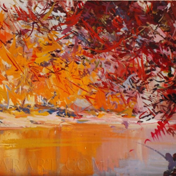 Abstract Fall Forest - Etsy