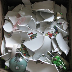 Broken plate pieces | Etsy