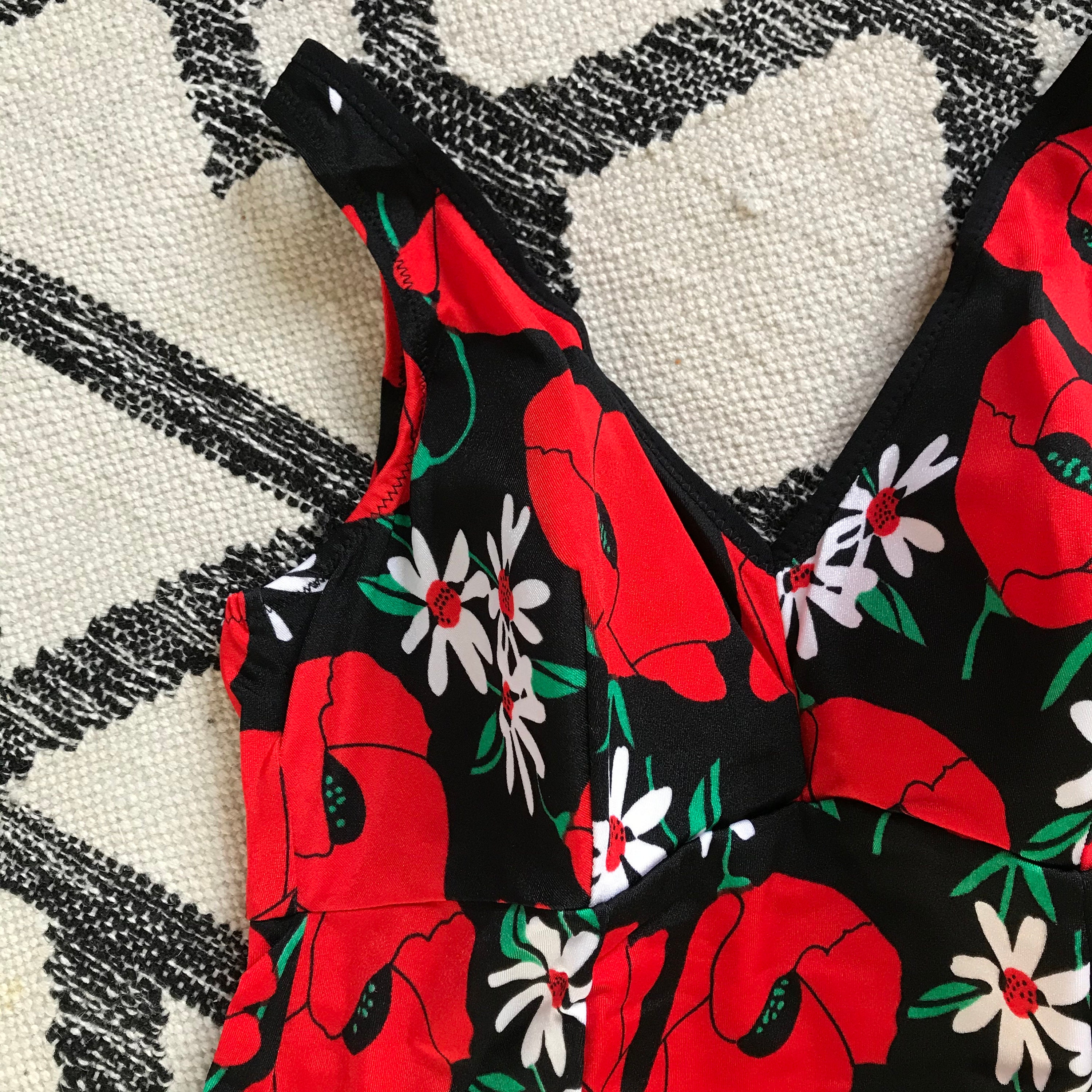 Vintage Swimsuit Deadstock / Size 90AB Medium-Large / Poppy | Etsy