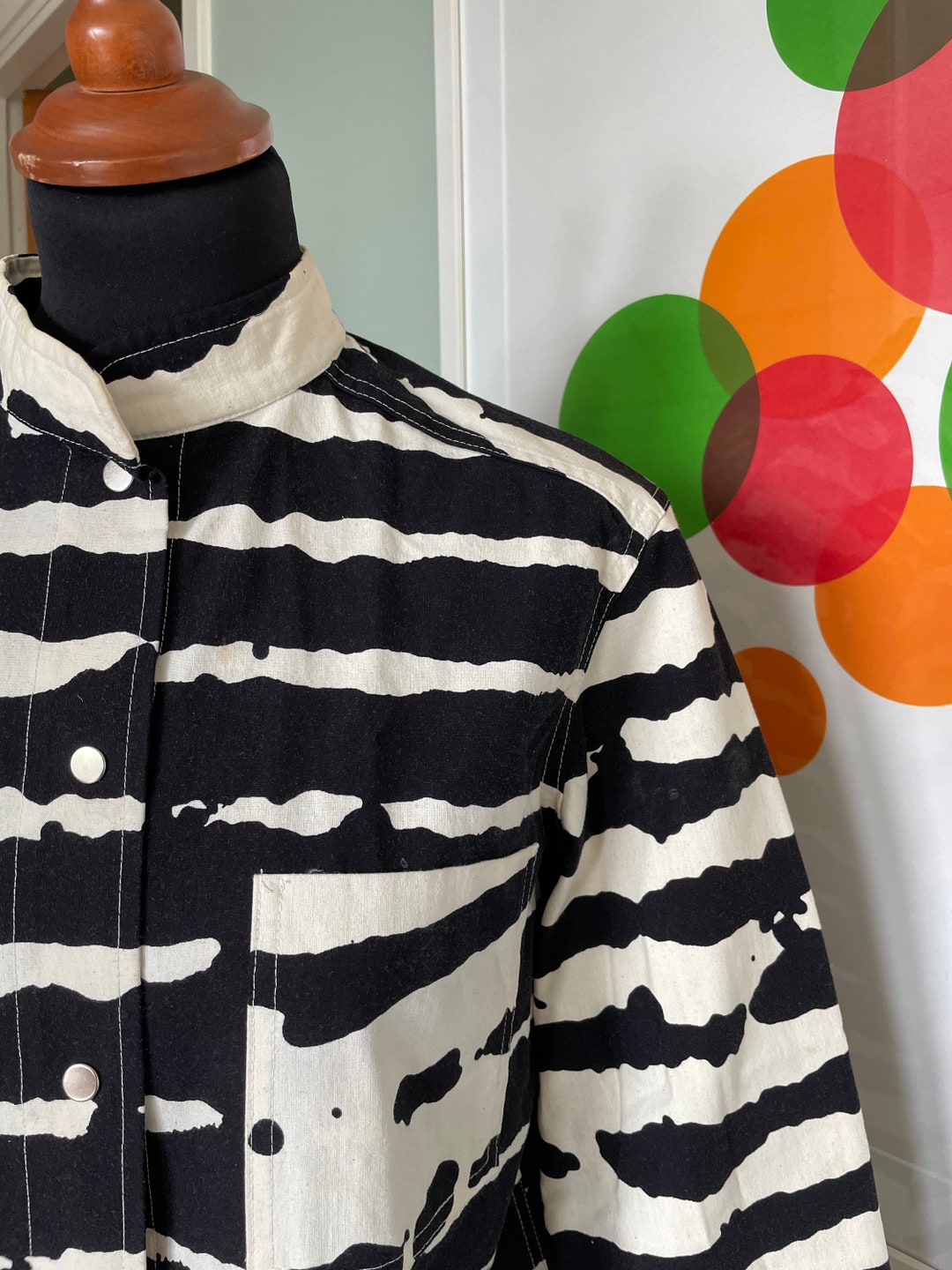Vintage Vuokko Marimekko Overshirt: 1960s Finnish Cotton Jacket, Size ...
