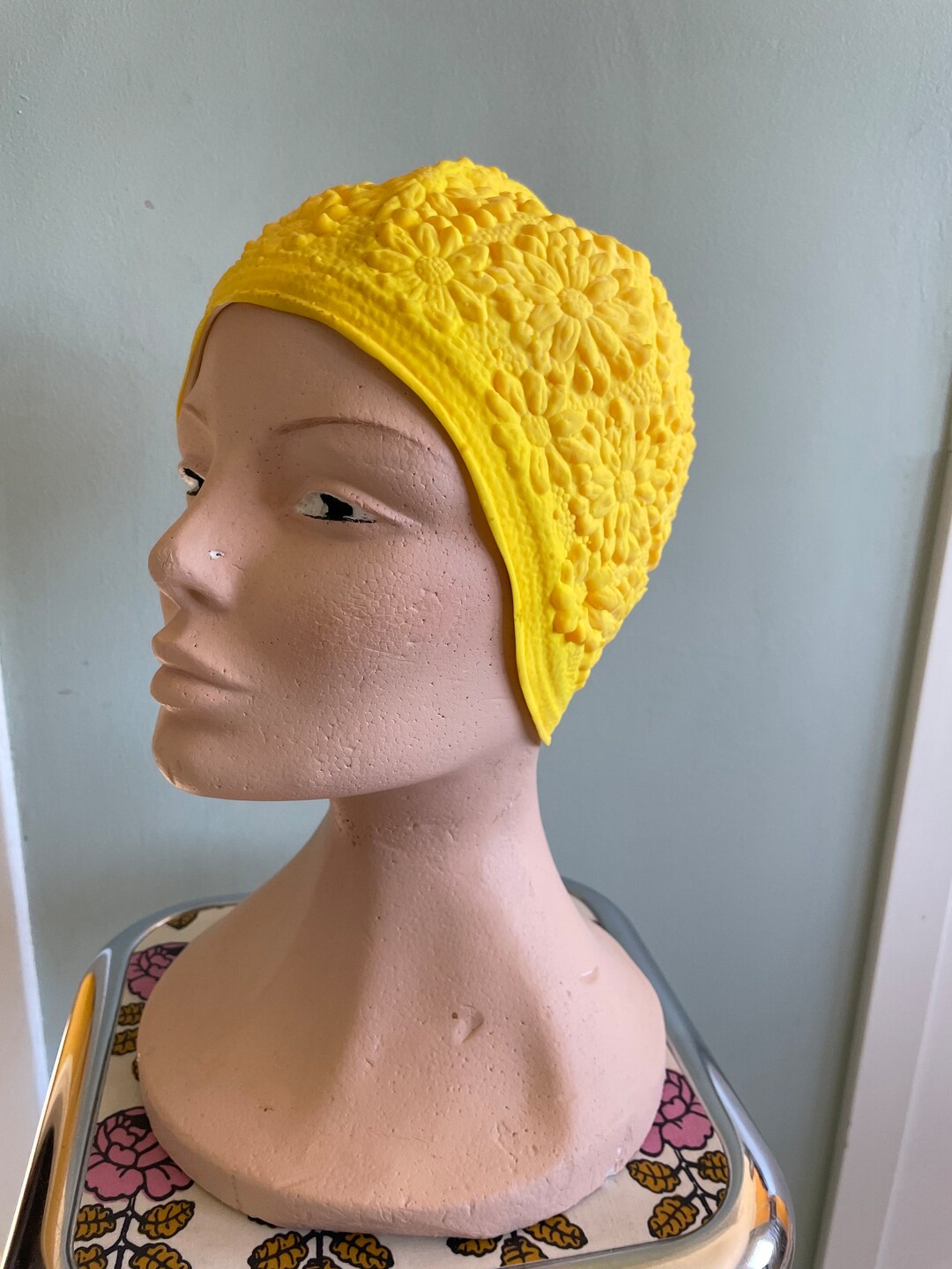 Sunny Yellow Swim Cap Hat From the Nordics, Deadstock - Etsy