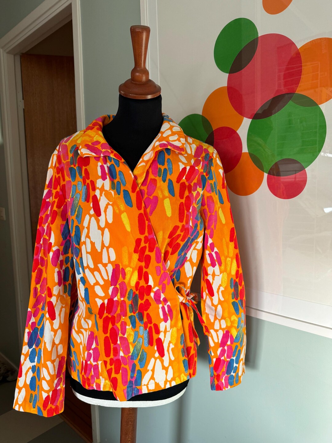 Marimekko Jacket Wrap Around Model / Size 38, Medium / 1990s Finland ...