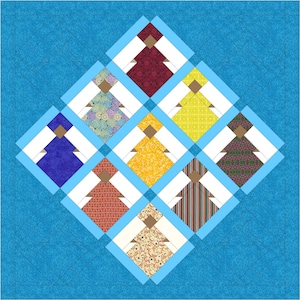 PDF African Queen Pattern for 2 Sizes of Quilt Tops 65"x65", 85"x85" - Etsy