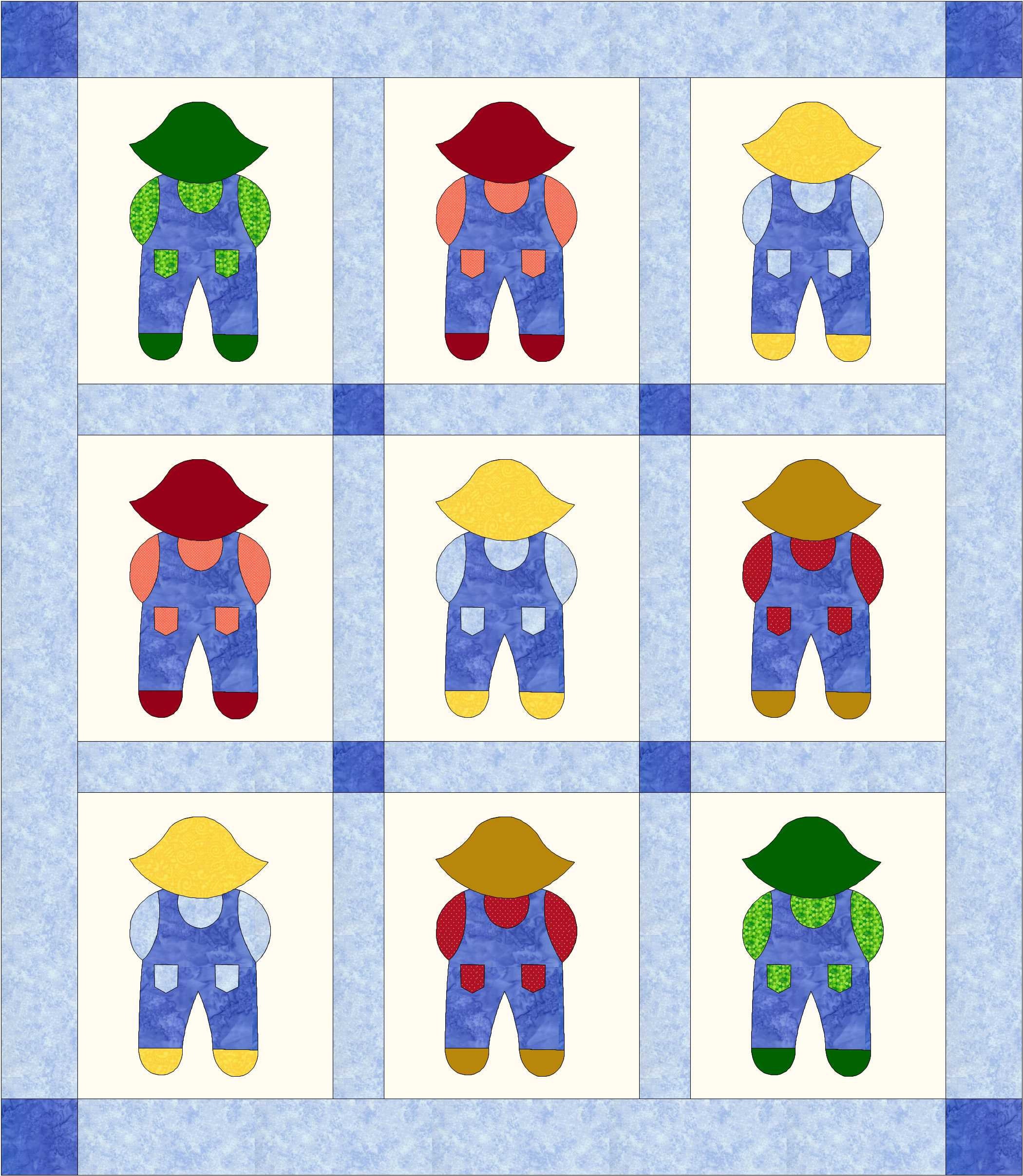 Do it Yourself Overall Bill Quilt Pattern | Etsy