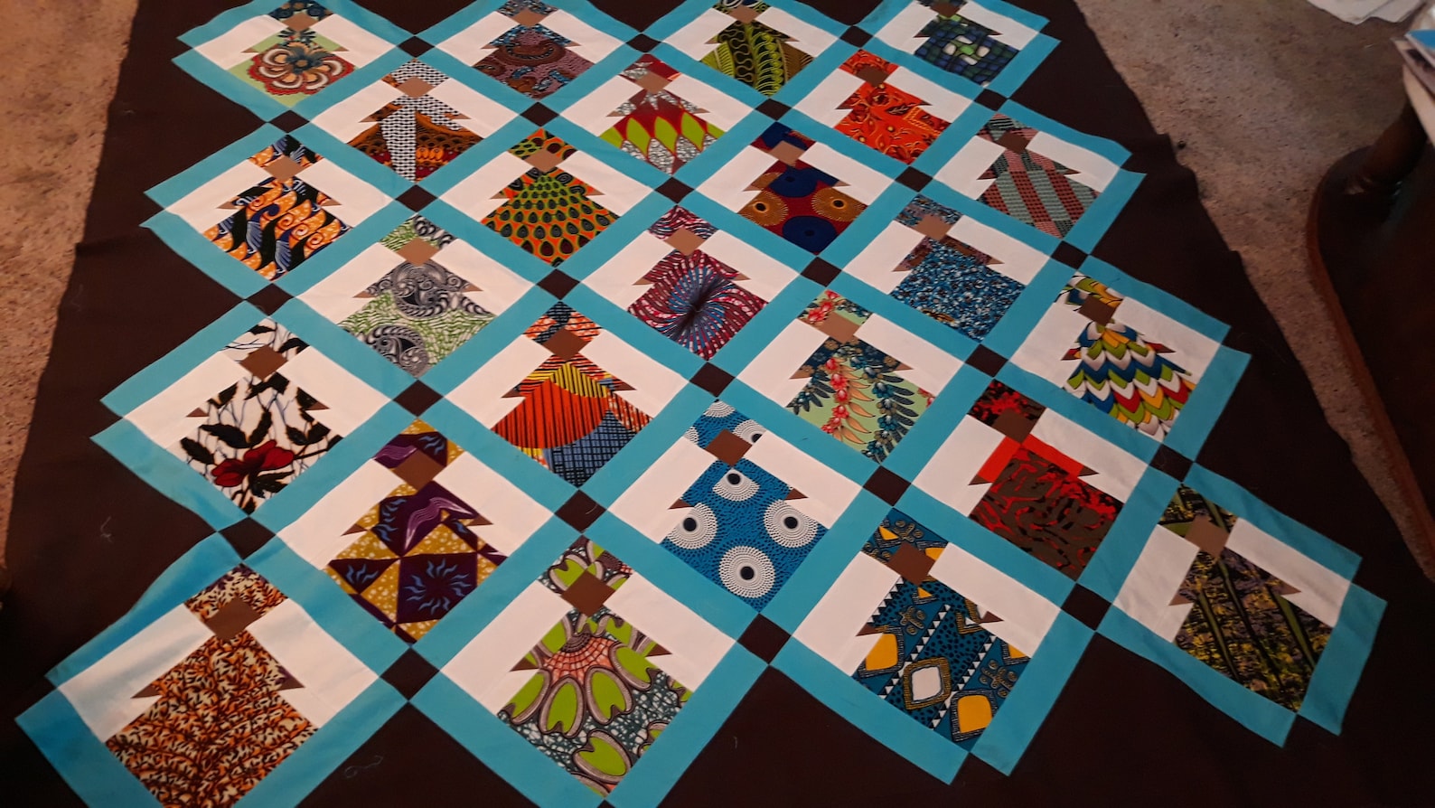 PDF African Queen Pattern for 2 Sizes of Quilt Tops 65"x65", 85"x85" - Etsy