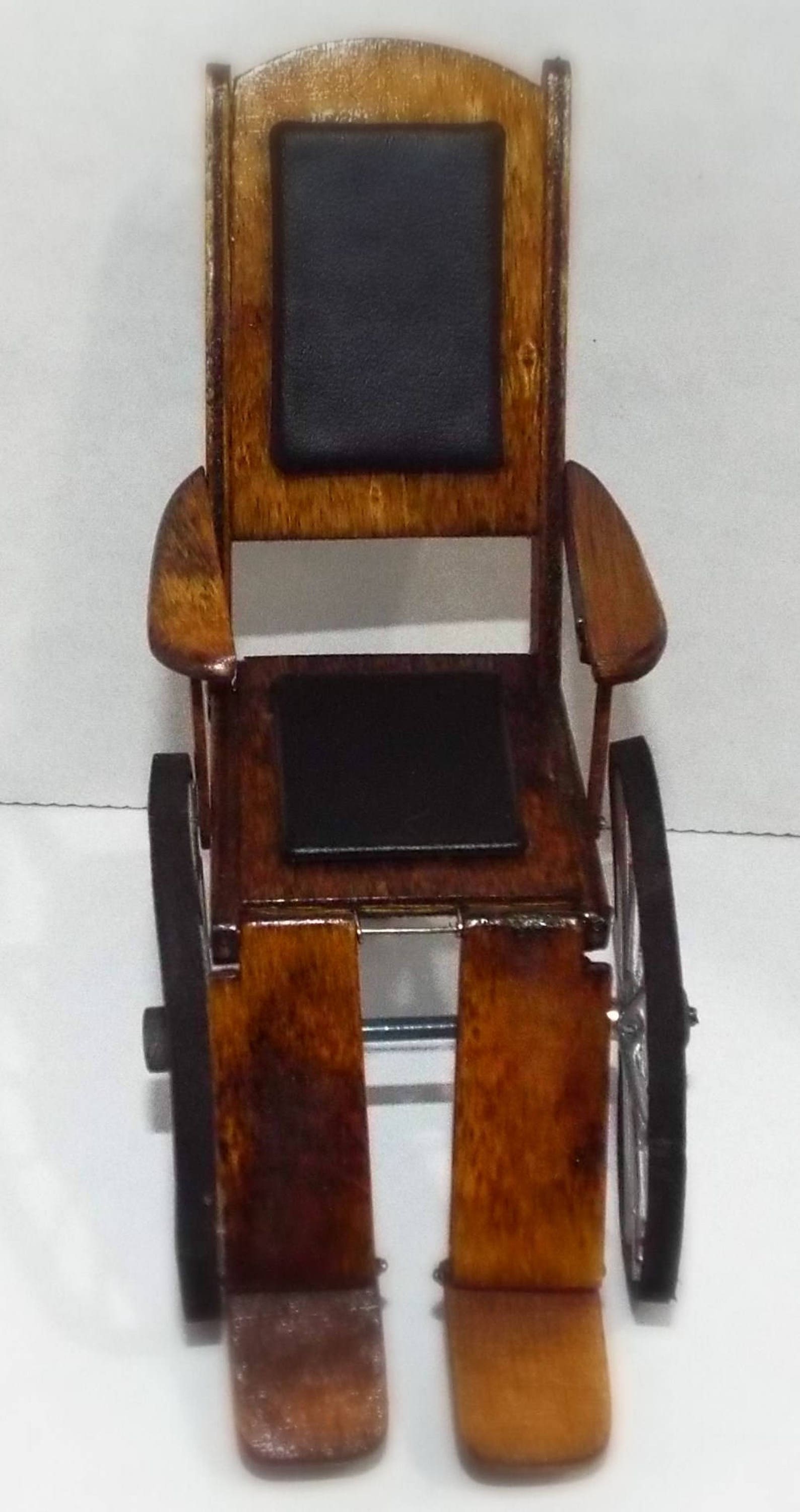 Dollhouse miniature handcrafted Old fashioned wheelchair wood | Etsy