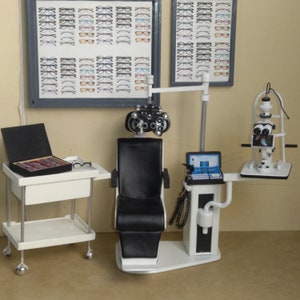 Doll Miniature Handcrafted Medical Optometry Set Eye Doctor 1/12th ...