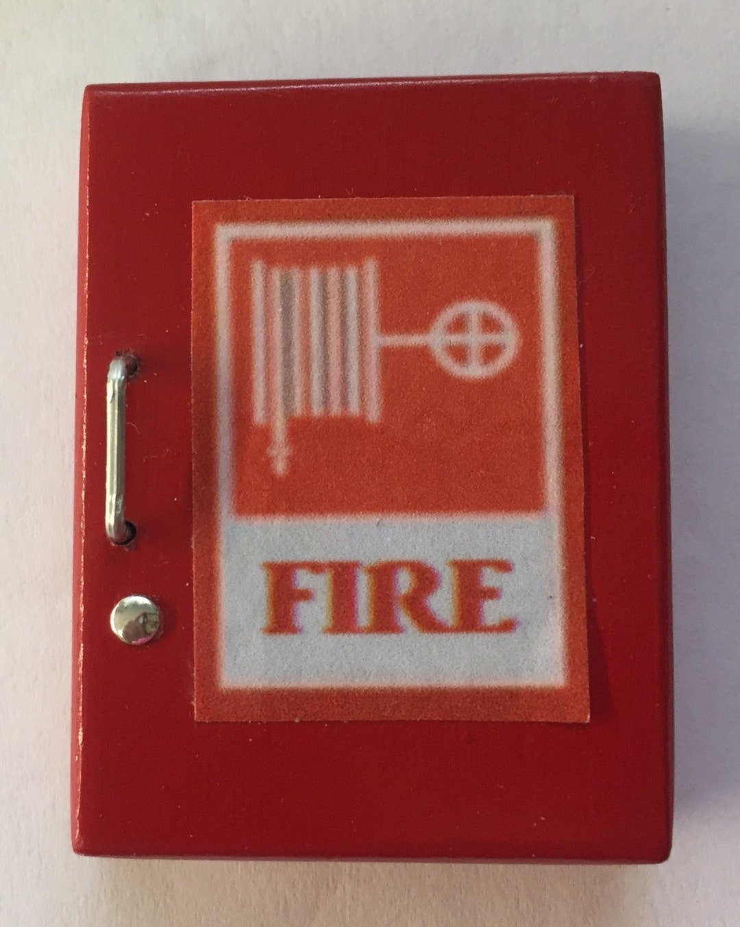 Dollhouse Miniature 1/12th Scale Fire Hose Wall Mount Box Closed ...