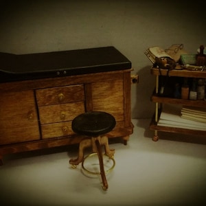 Dollhouse Miniature Handcrafted Victorian Medical Exam Table Hospital 1 ...