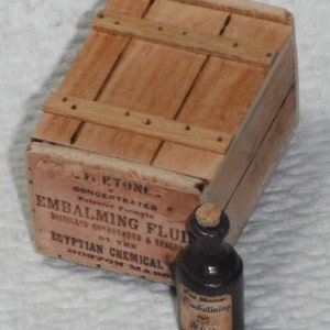 Dollhouse Miniature Handcrafted Embalming Fluid and Box Wood 1/12th ...