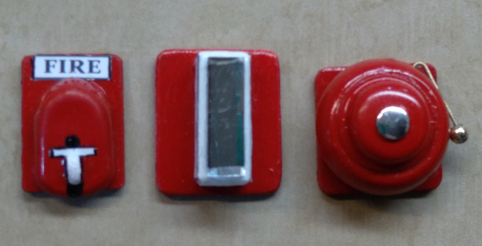Dollhouse Miniature Handcrafted Fire Alarm Set of Three 1/12th Scale - Etsy