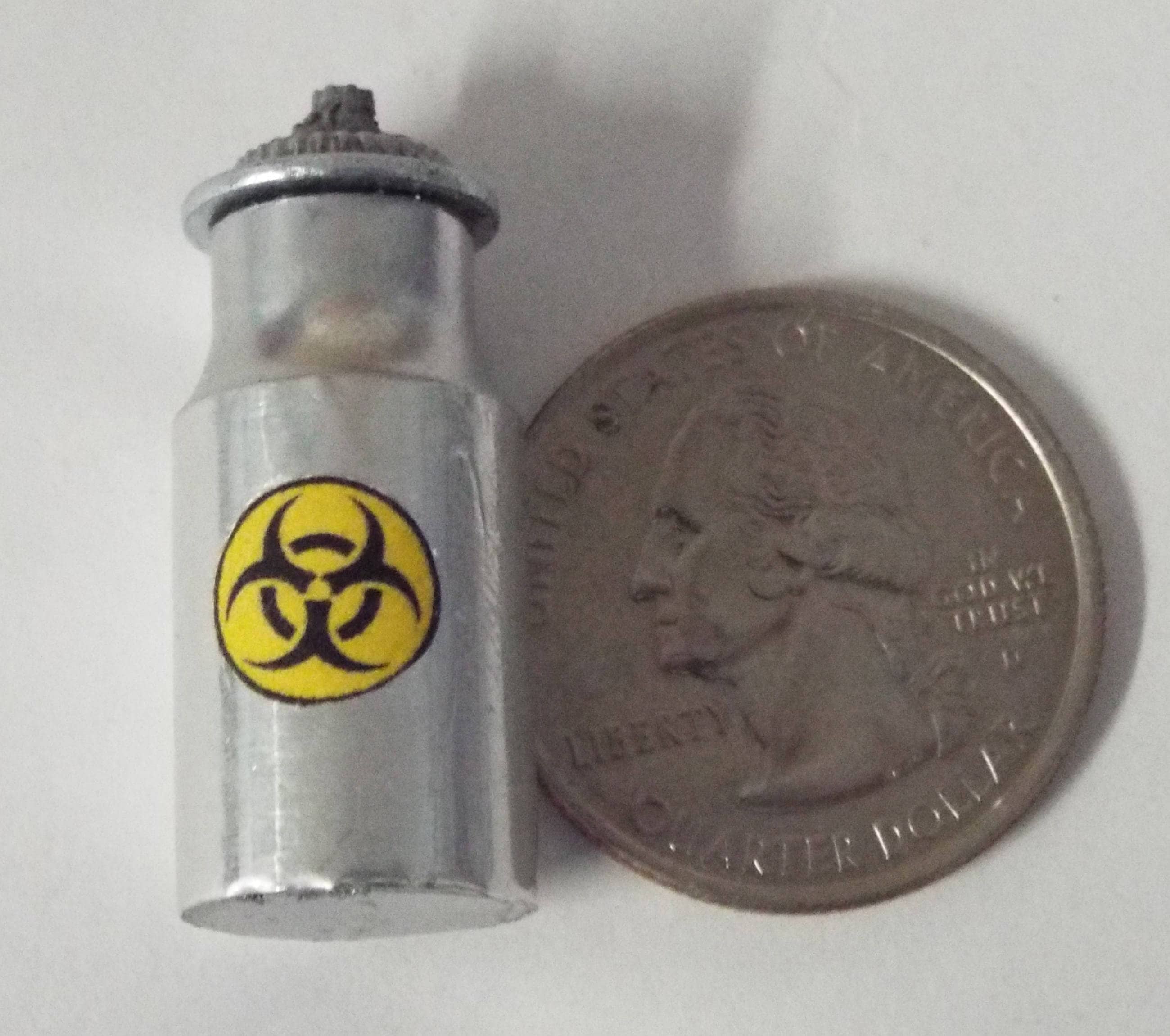 Dollhouse Miniature Handcrafted BIOHAZARD Small Canister Science ...