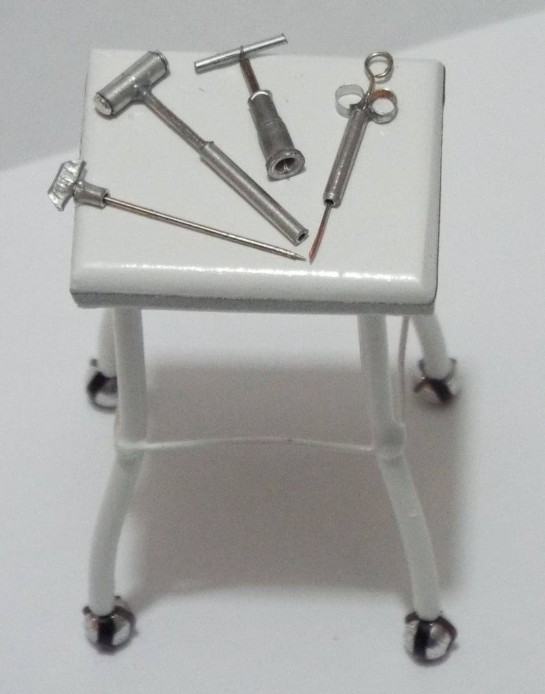 Dollhouse Miniature Handcrafted Medical Stand With Lobotomy Trepane ...