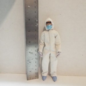 Dollhouse Miniature Handcrafted Medical Hospital DOLL Figure 1/12th PPE ...