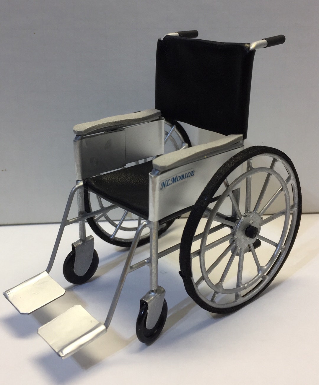 Doll Miniature Handcrafted Medical Wheelchair Black 1/12th Scale ...