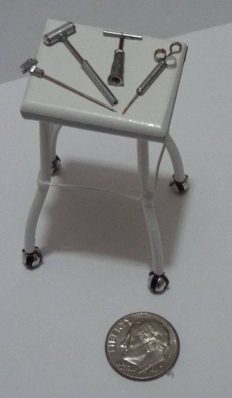 Dollhouse Miniature Handcrafted Medical Stand With Lobotomy Trepane ...