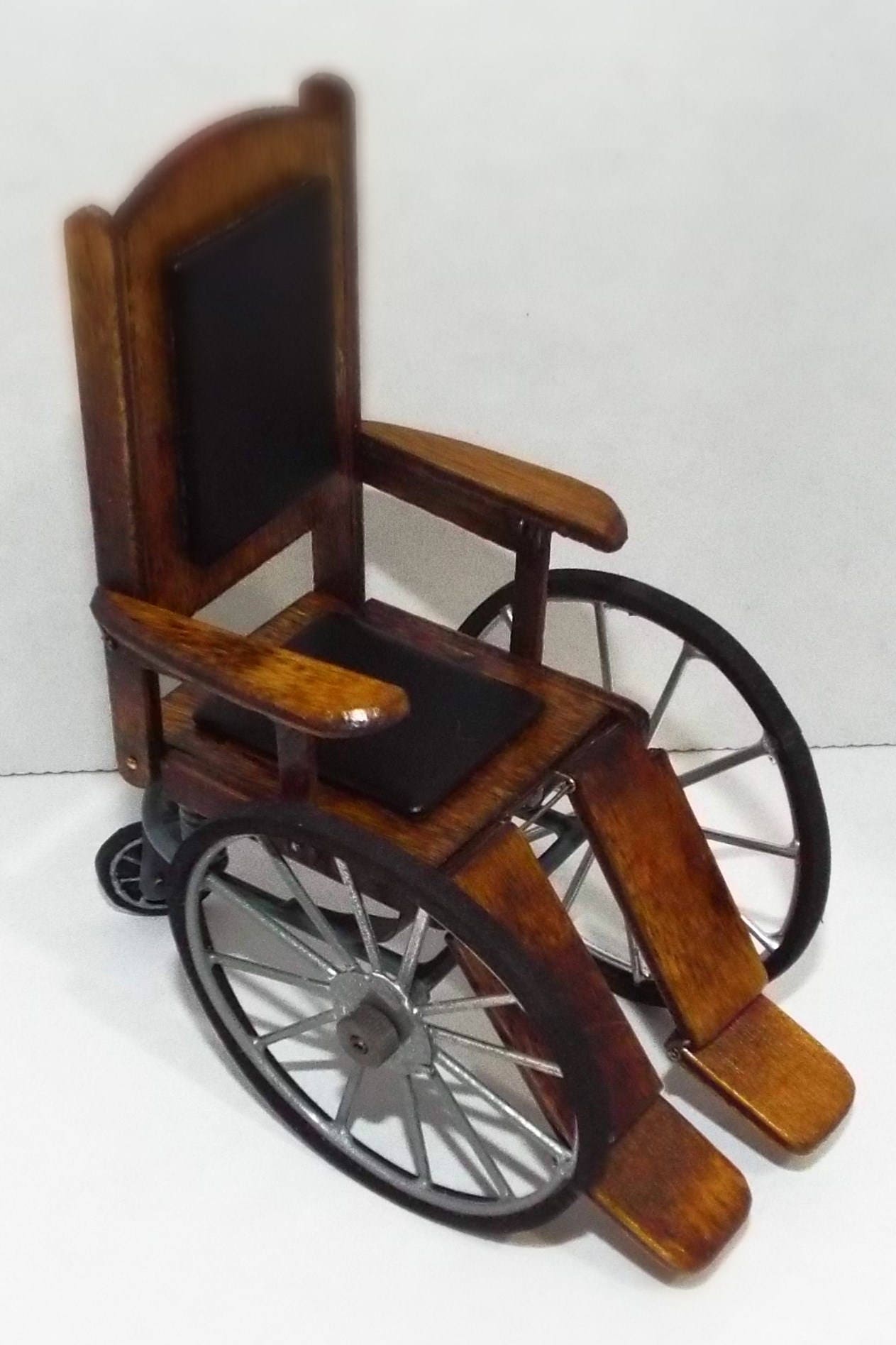 Dollhouse miniature handcrafted Old fashioned wheelchair wood | Etsy