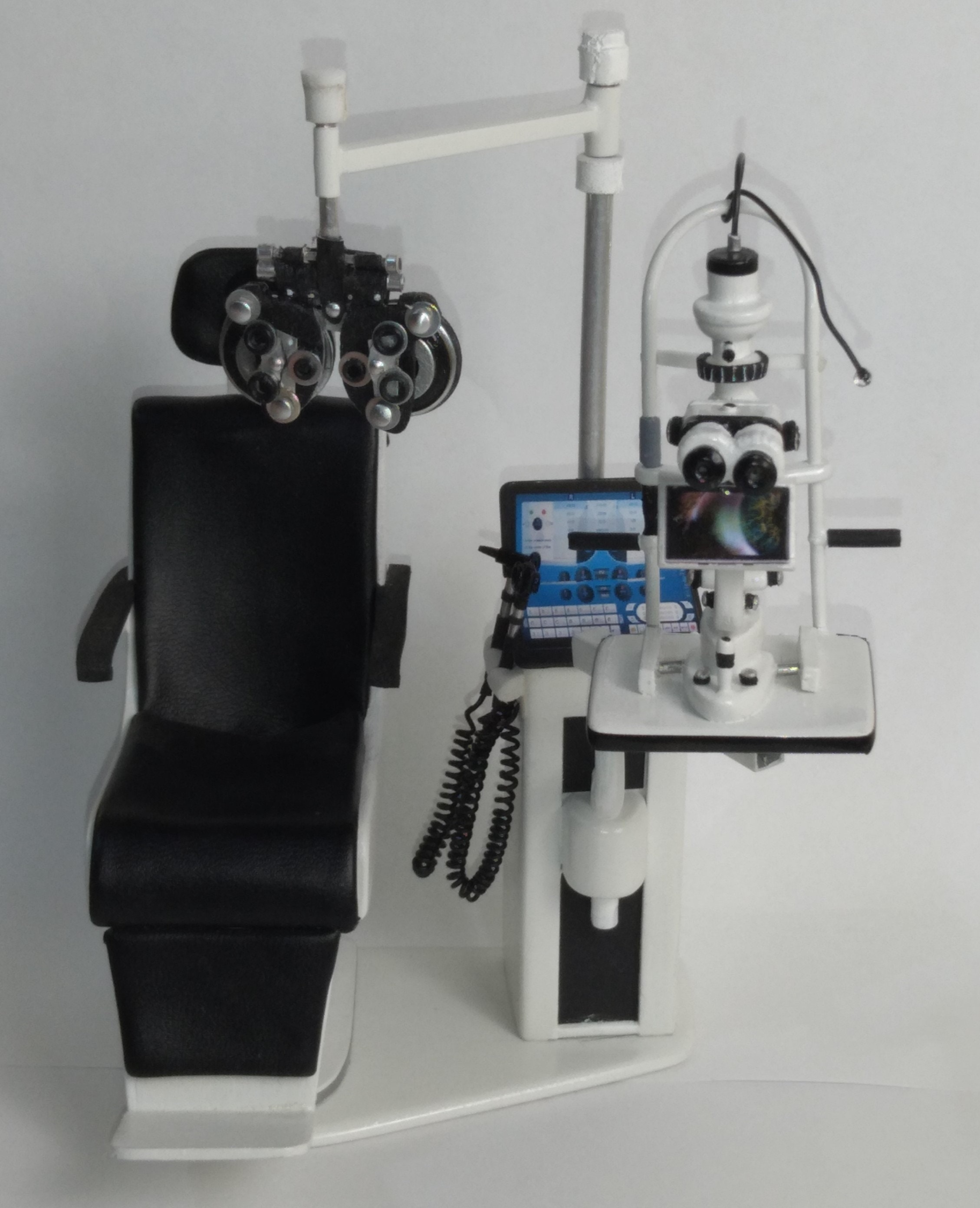 Doll Miniature Handcrafted Medical Optometry Set Eye Doctor 1/12th ...