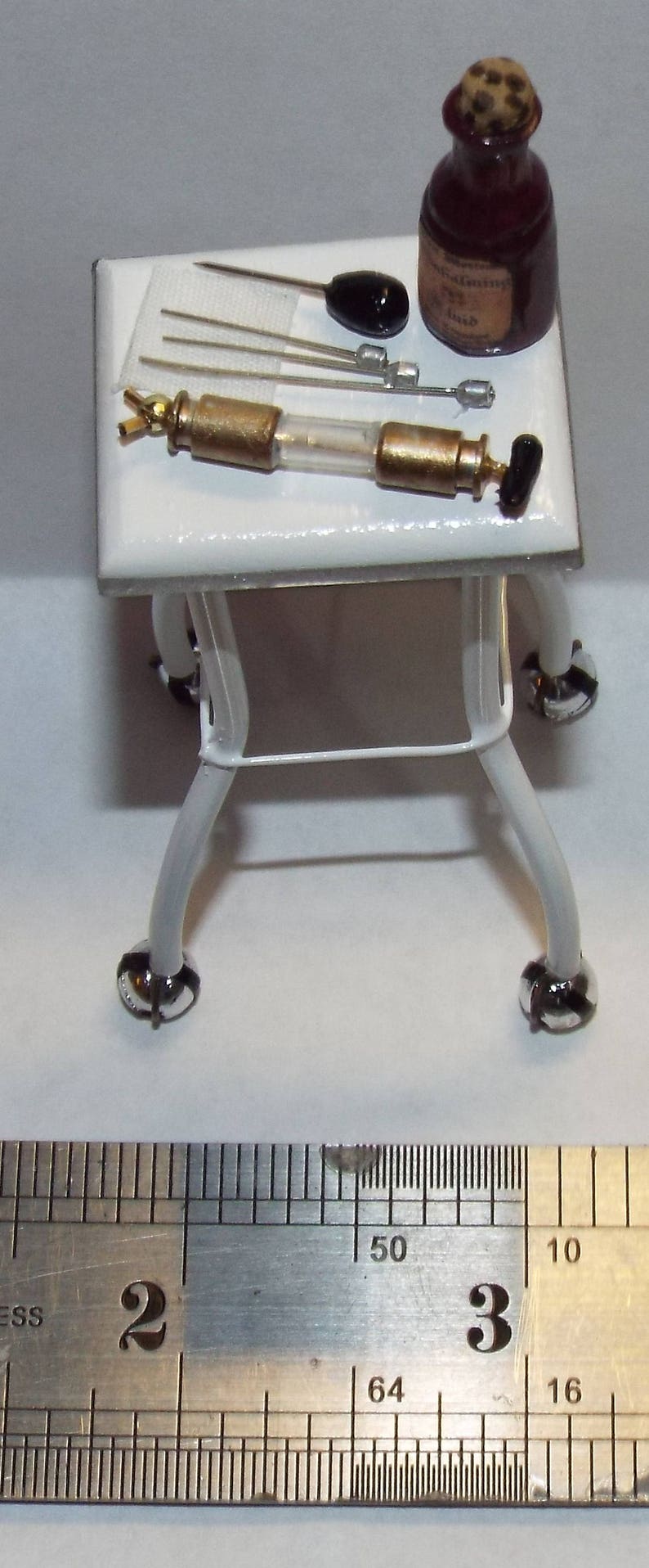 Dollhouse Miniature Handcrafted Medical Stand With Embalming Tools 1 ...