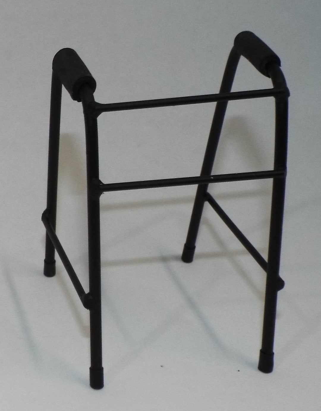 Dollhouse Miniature Handcrafted Medical Walker Metal 1/12th Scale Black ...