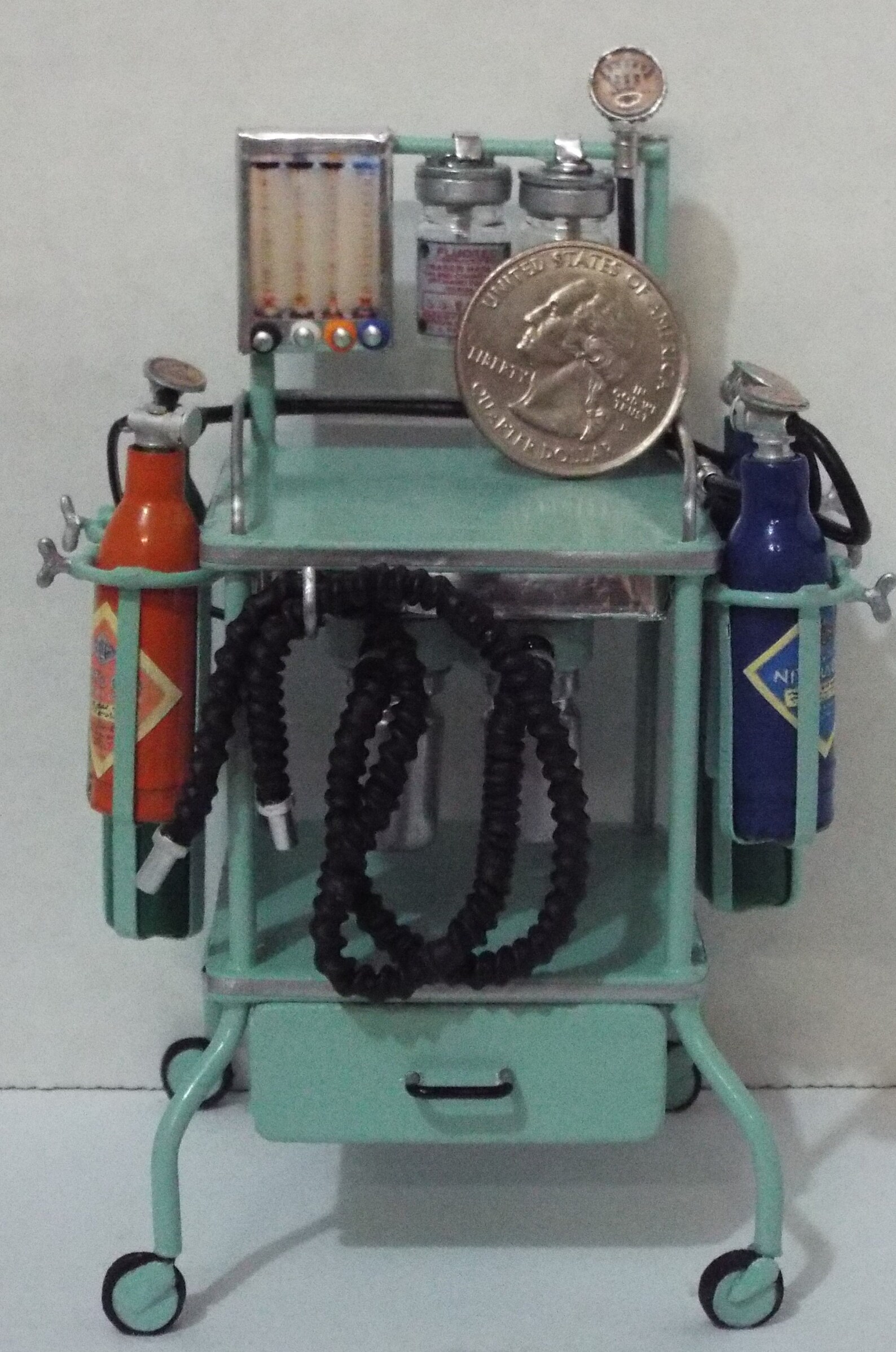 Dollhouse Miniature Handcrafted Medical Hospital Anesthesia Machine 1 ...