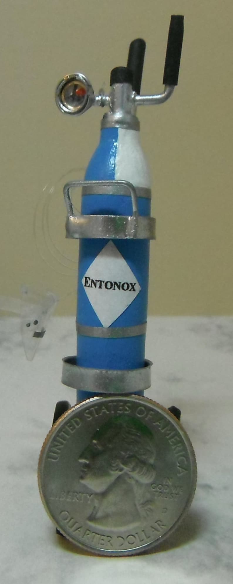 Dollhouse Miniature Handcrafted Medical Hospital Entonox Bottle ...