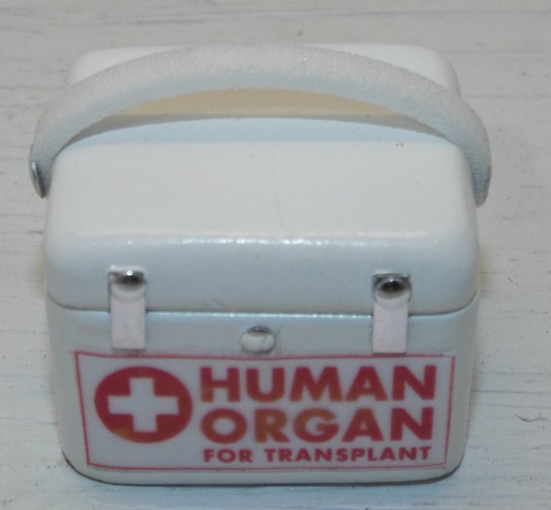 Dollhouse Miniature Handcrafted Medical Organ Transport Container Box 1 ...