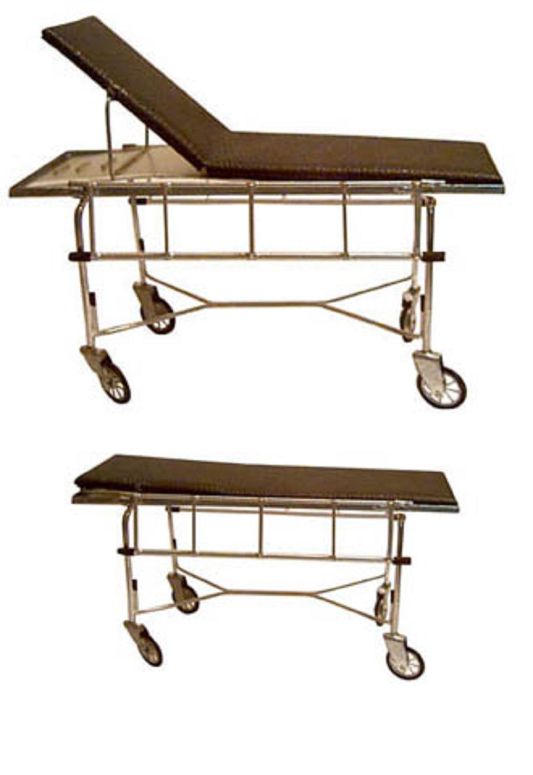 Dollhouse Miniature Handcrafted Medical Gurney Metal Black Silver 1 ...