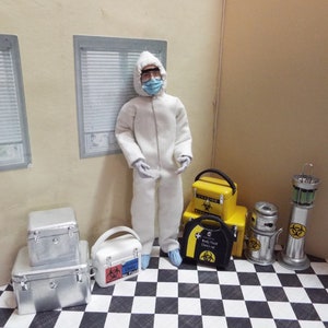 Dollhouse Miniature Handcrafted Medical Hospital DOLL Figure 1/12th PPE ...