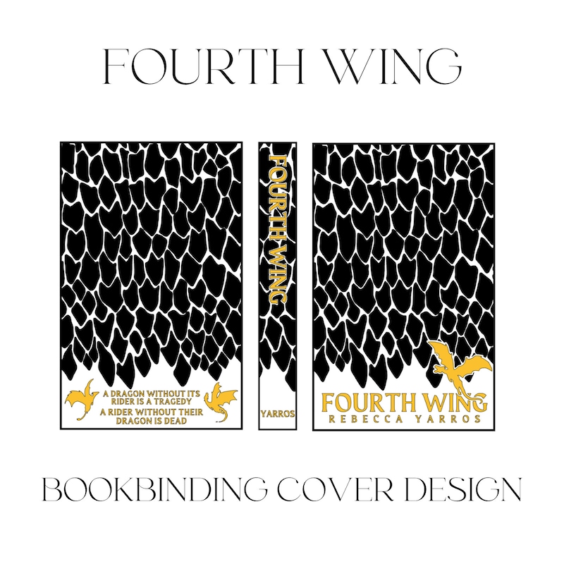 Fourth Wing Book Cover - Etsy