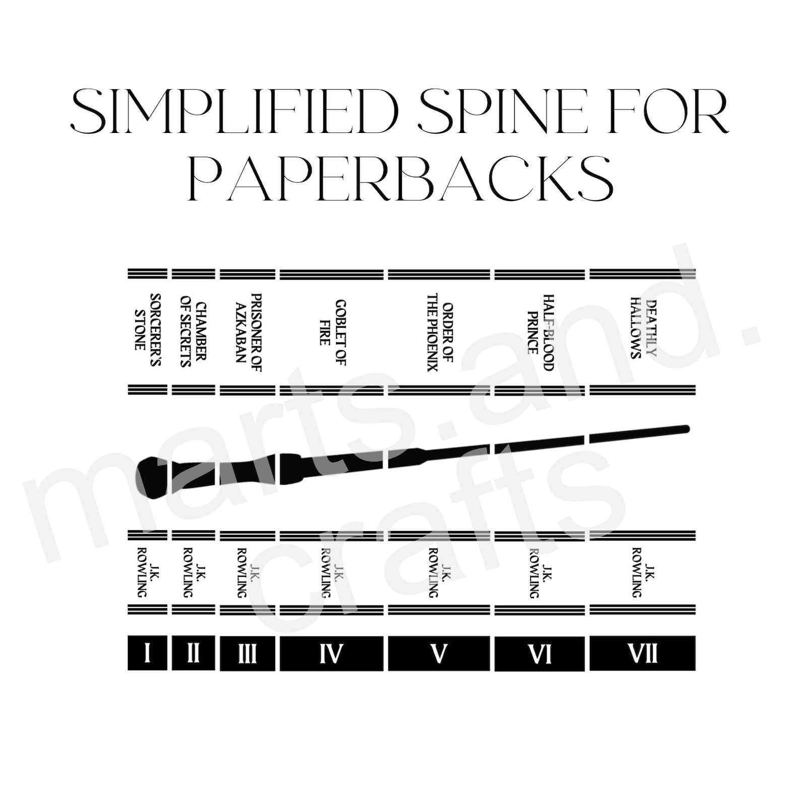 Harry Wand Bookbinding Cover Design PNG File, Vinyl Book Cover Design ...