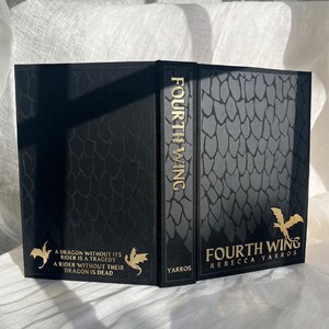 Fourth Wing Bookbinding Cover Design PNG File, Vinyl Book Cover Design ...
