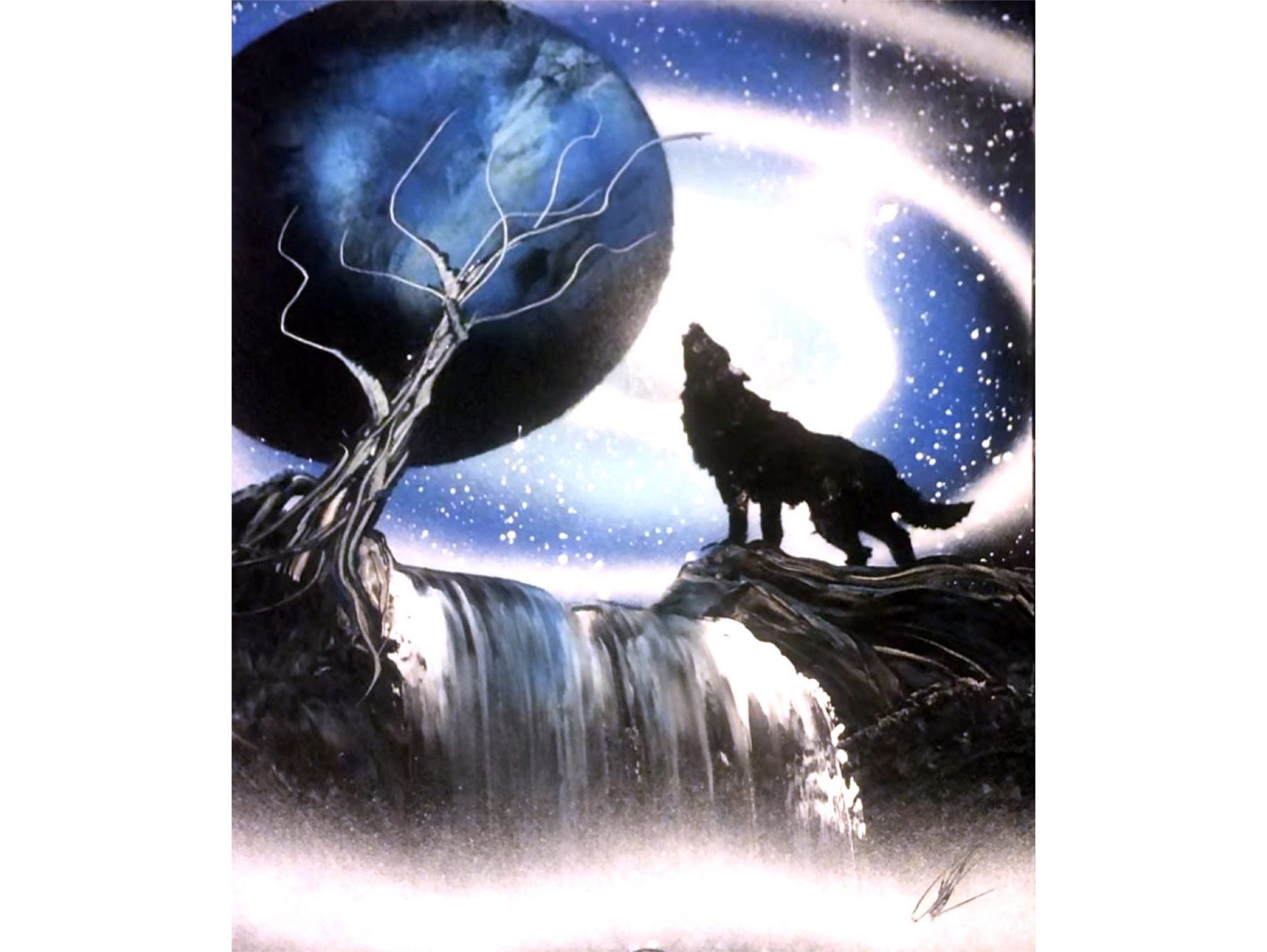 Wolf Spray Paint Stencil