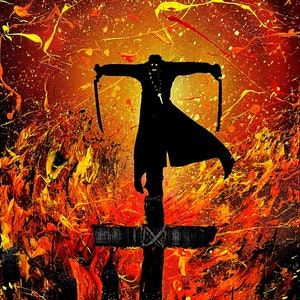 Bayonets for Days Alaxander Anderson Hellsing Acrylic Painting - Etsy