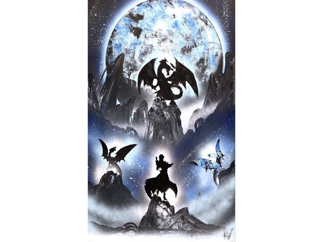Screw Your Rules, I Have Dragons- Spray Paint Art on 24x36 Stretched ...