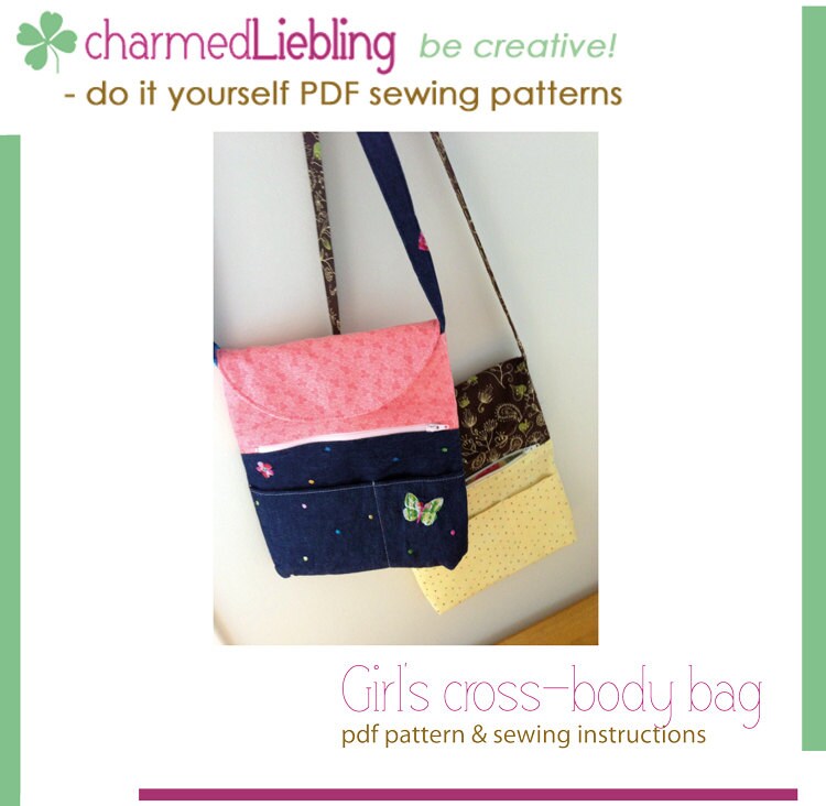 Girl's Cross-body Bag PDF Sewing Pattern - Etsy