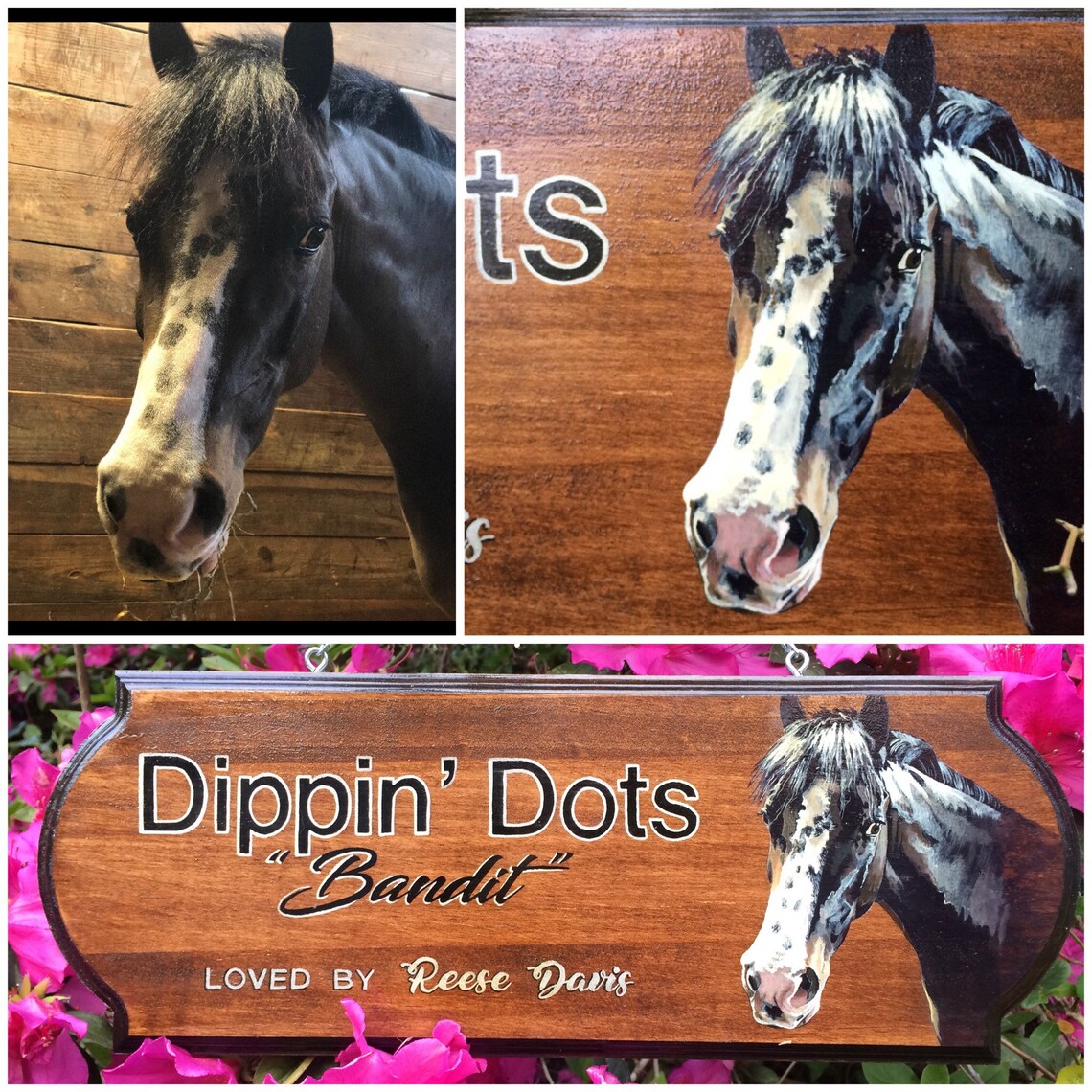 Custom Handpainted Portrait Stall Sign | Etsy