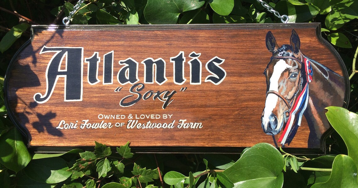 Custom Handpainted Portrait Stall Sign - Etsy