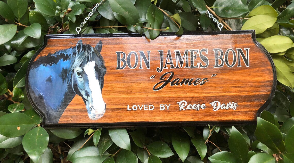 Custom Handpainted Portrait Stall Sign - Etsy