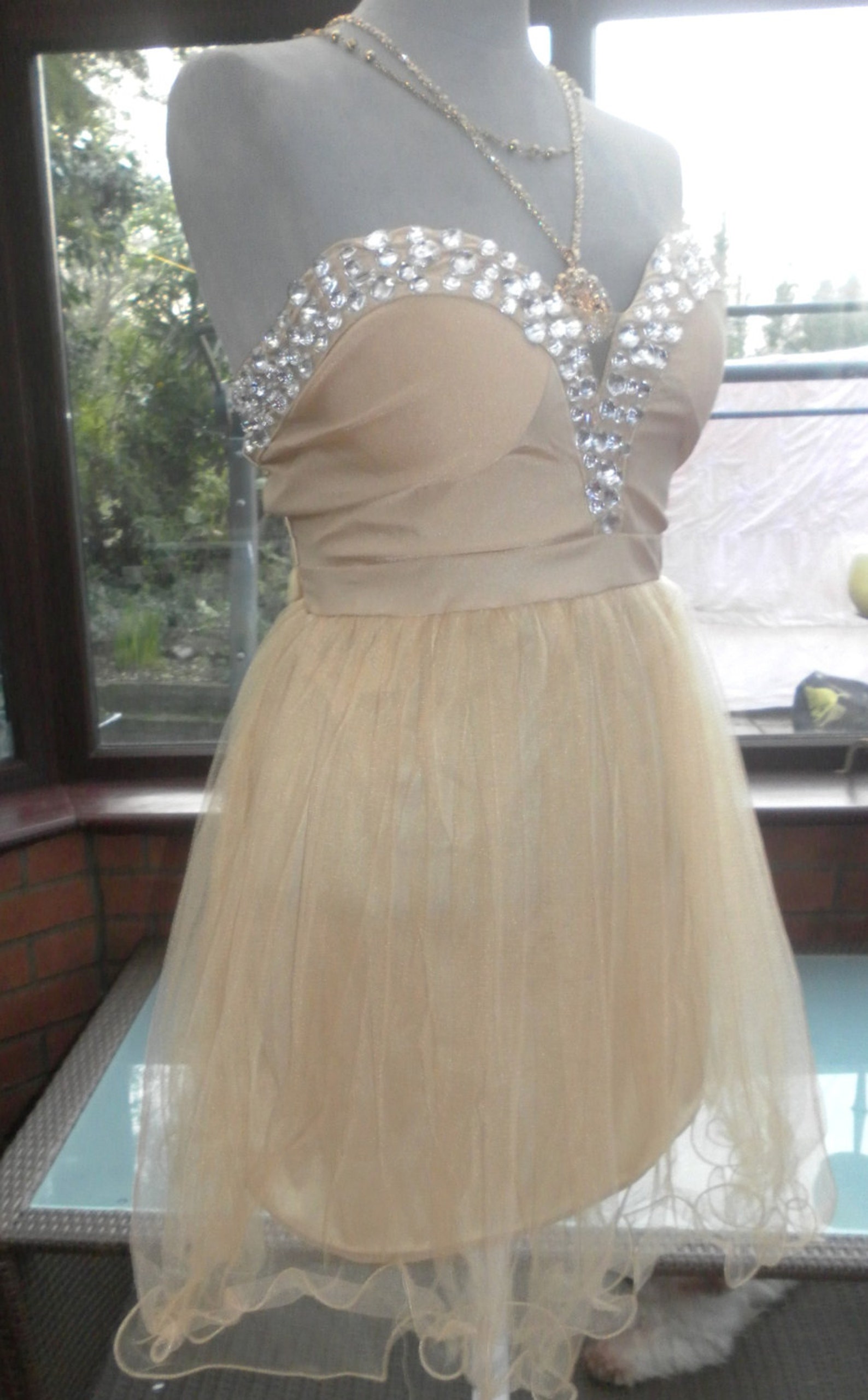 SALE Pale Gold Dress Prom Clubbing Party Evening Cocktail - Etsy UK